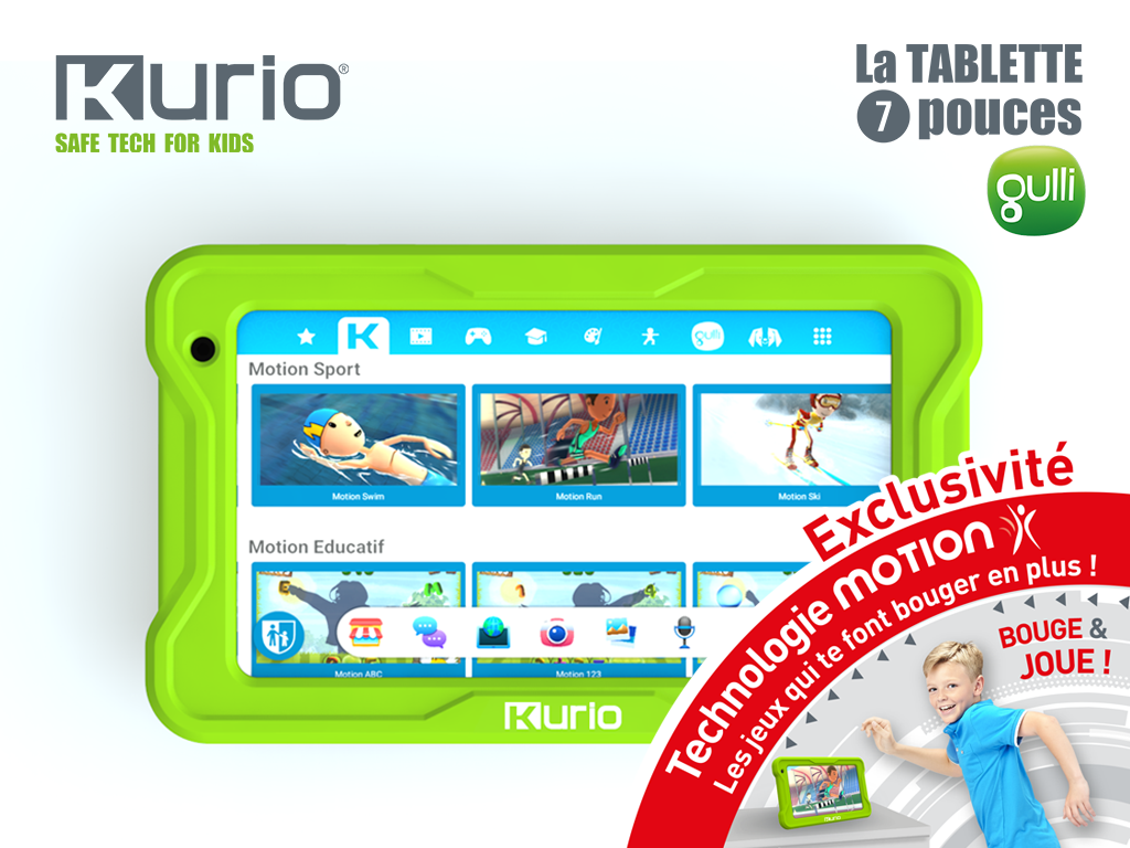 La Tablette 7 pouces Gulli - MOTION - Kurio - recommandé par Gulli